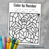 Fun Color by Number Spider Worksheets