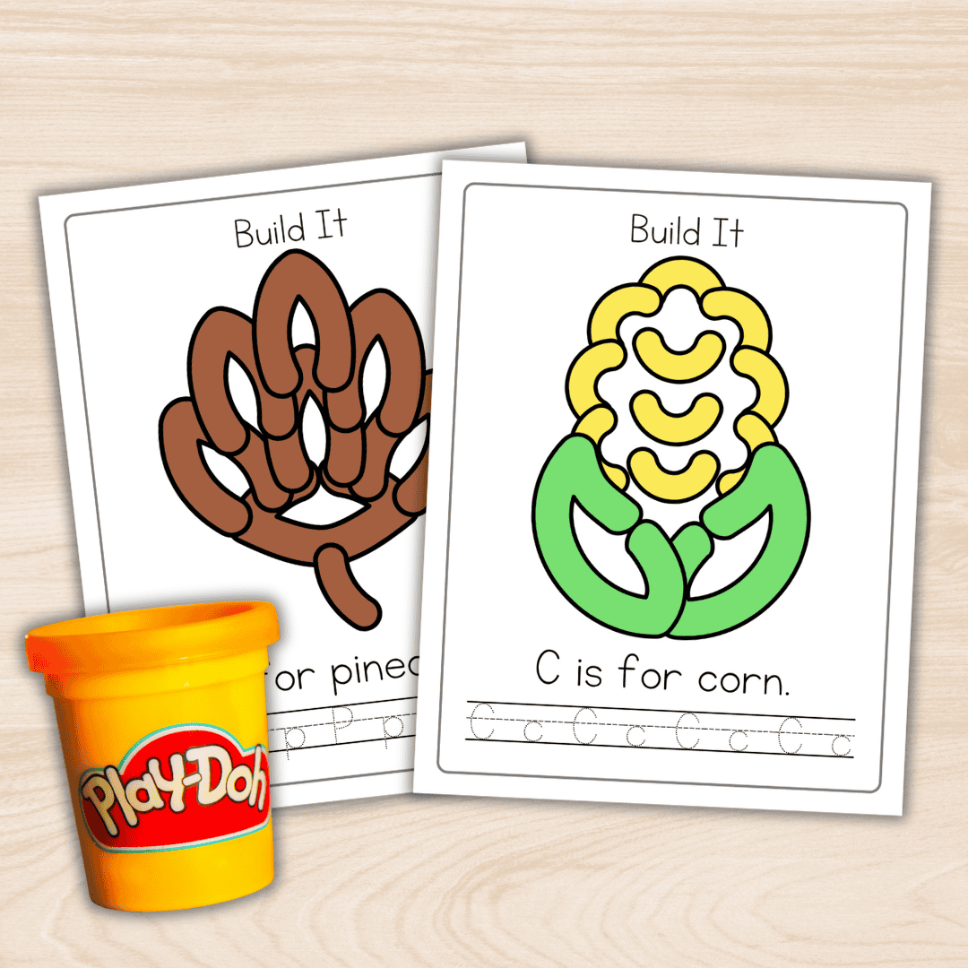 Fall Playdough Mats: Free Printable Activities for Kids