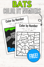 Bat Color by Number: Engaging Activity for Kids' Fun Learning