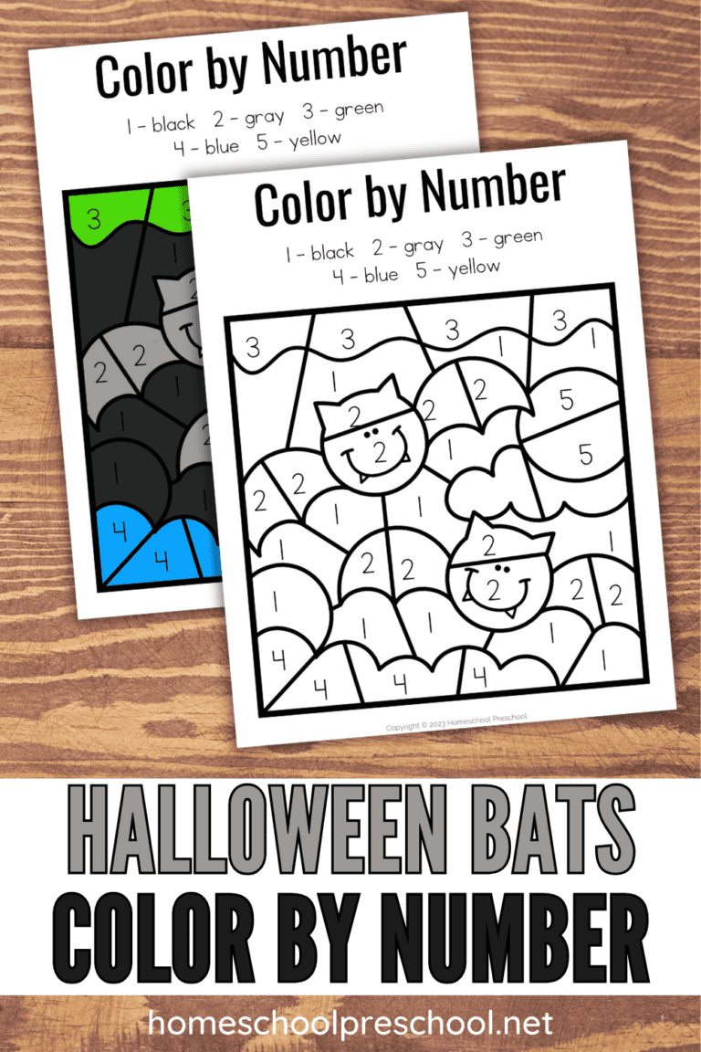 Bat Color by Number: Engaging Activity for Kids' Fun Learning