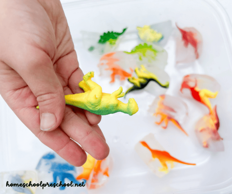 Dinosaur Ice Rescue: A Fun Dinosaur Activity for Preschool