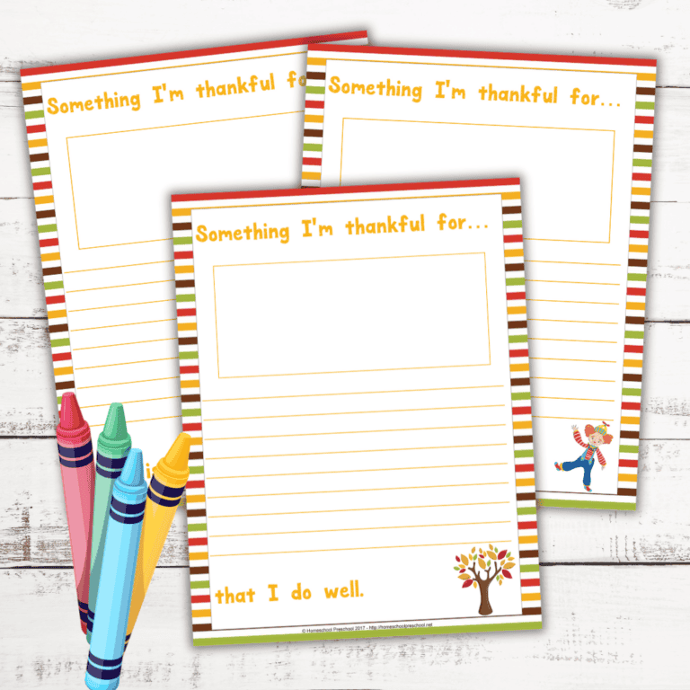 I'm Thankful: A Printable Gratitude Journal for Kids