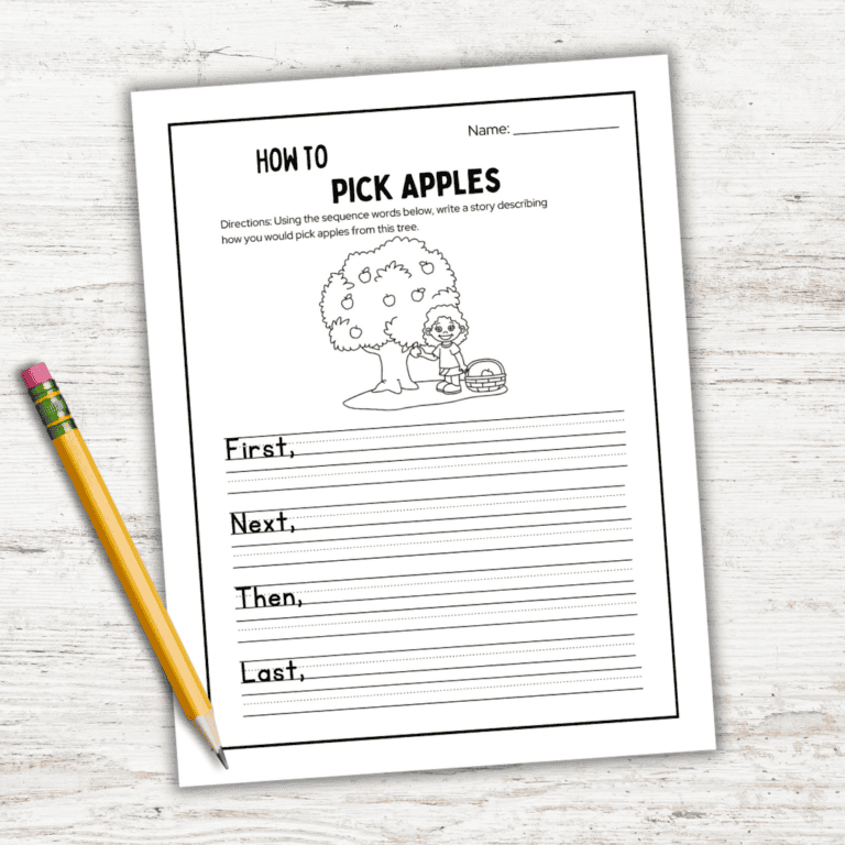 Story Sequence Pictures | How to Pick Apples