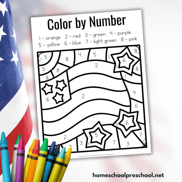 Free Printable Veterans Day Color by Number Worksheets