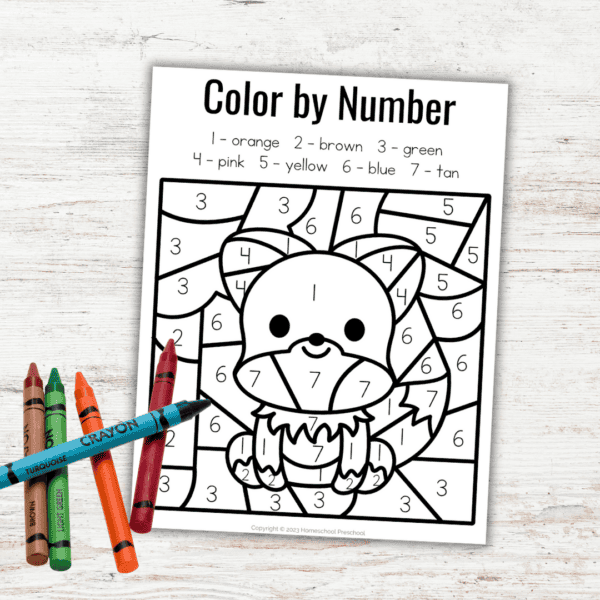 Engage with Fun Learning with Fox Color by Number Sheets