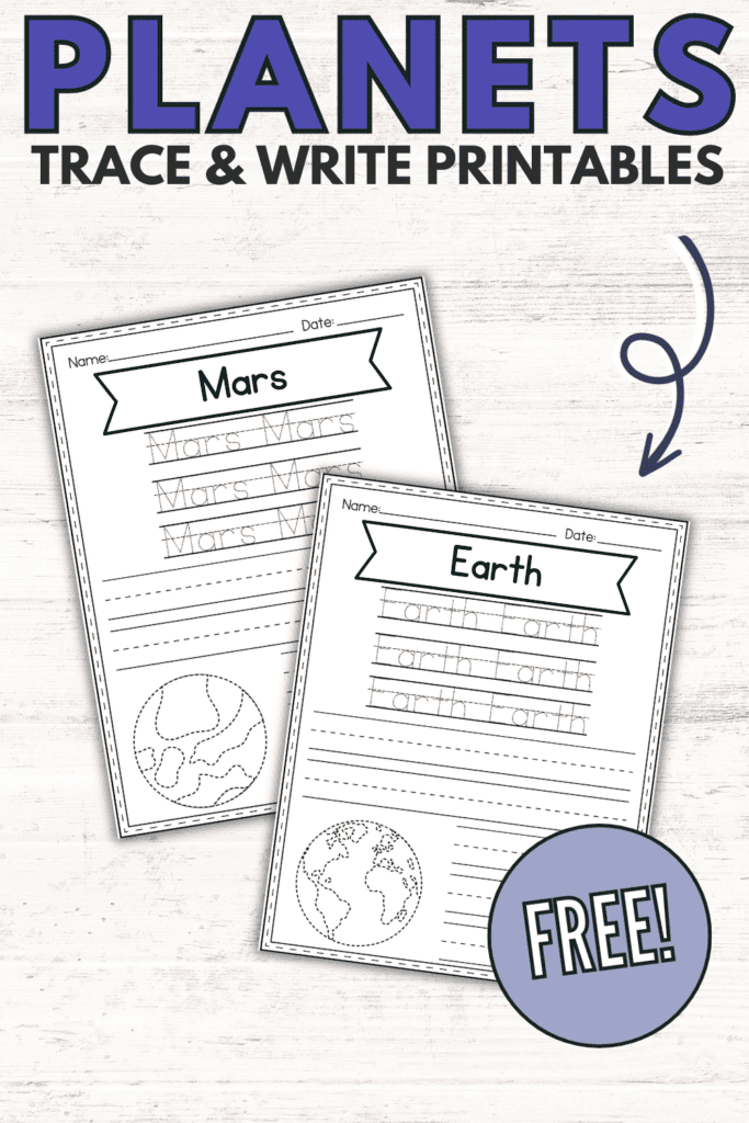 Free Printable Tracing Worksheets | Planet Trace and Write