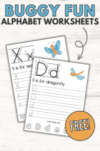 Bug-Themed Preschool Letter Recognition Worksheet