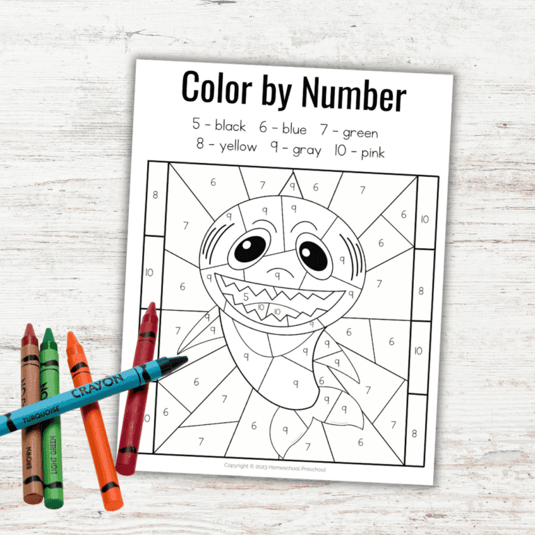 Fun Learning with Shark Color by Number Printables for Kids