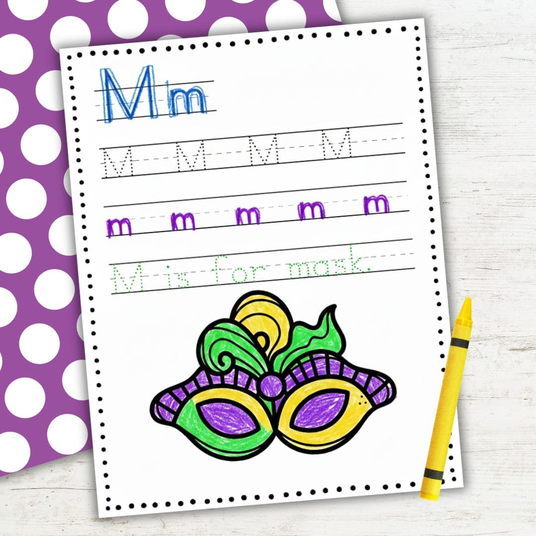 Mardi Gras Worksheets for Kids | Free Preschool Printables