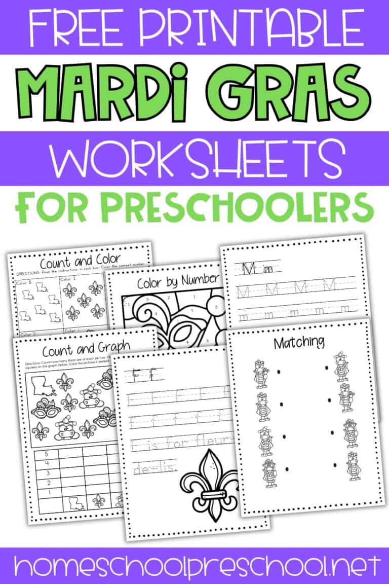 Mardi Gras Worksheets for Kids | Free Preschool Printables