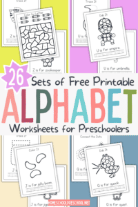 Letter Worksheets - Homeschool Preschool