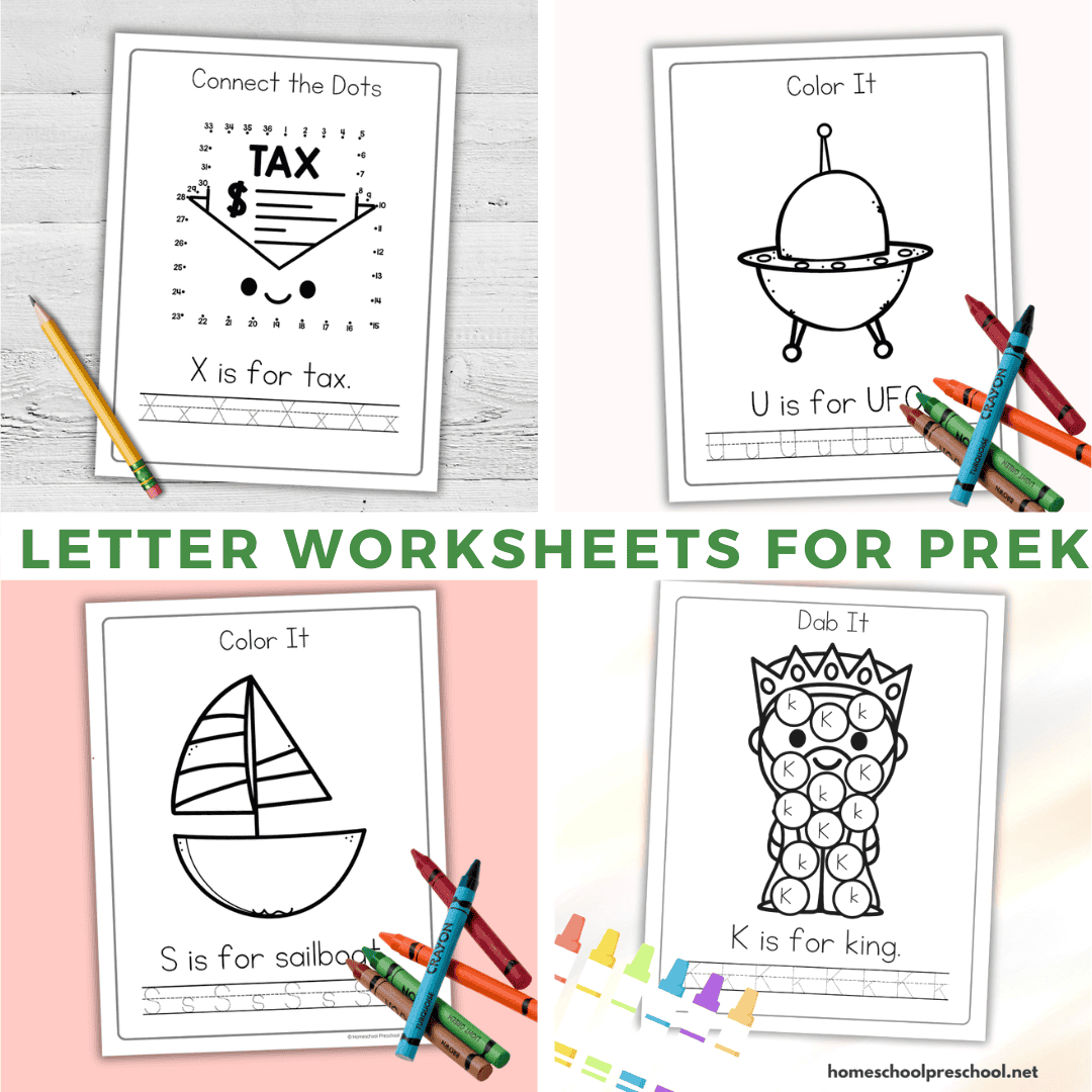 ToddlerPreschool No Prep Letter of the week Worksheets Homeschool ...
