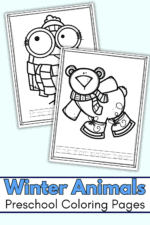 Printable Winter Animals Coloring Pages for Preschool