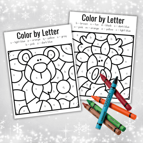 Arctic Animals Color by Letter Printable