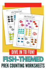 Learn Numbers with Counting Fish Worksheet for Preschool