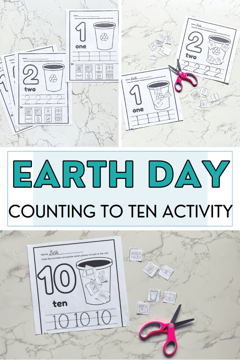 Earth Day Cut and Paste Math Activities