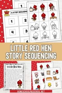 Free Printable Little Red Hen Sequencing Cards for Kids
