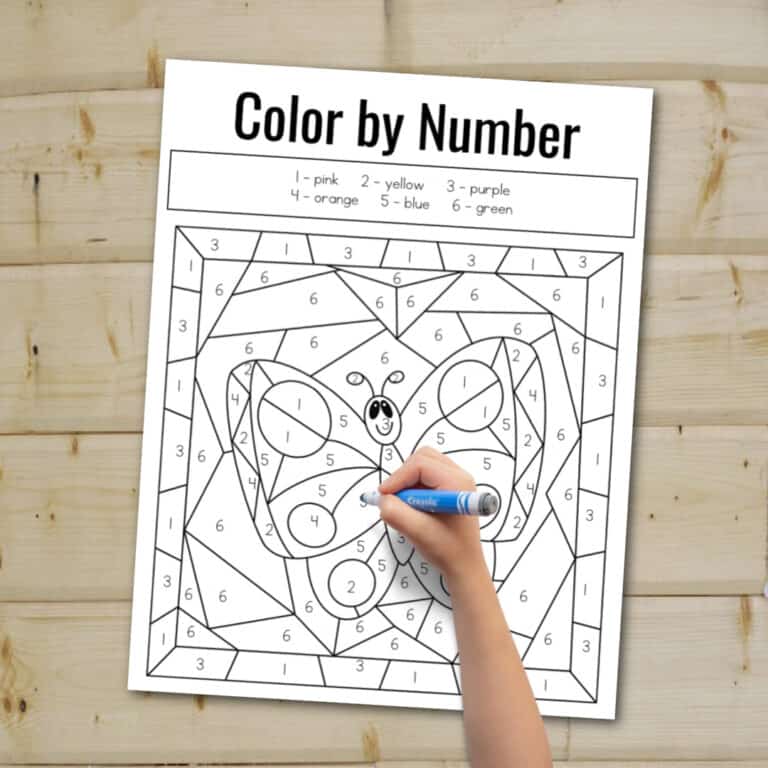 Here are your butterfly color by numbers. - Homeschool Preschool