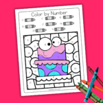 Fun Cake Color by Number Activity for Preschoolers