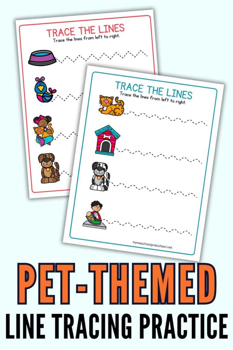 Boost Skills with Pet Line Tracing Worksheets for Kids