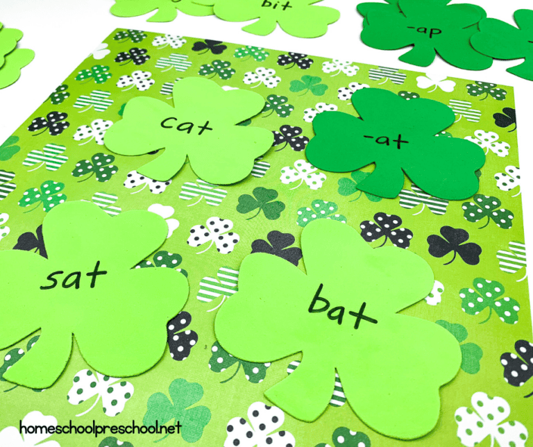 Fun Learning with Word Families Shamrock Activity
