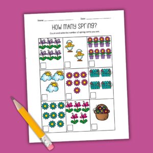 Engaging Spring Counting Worksheets for Fun Learning