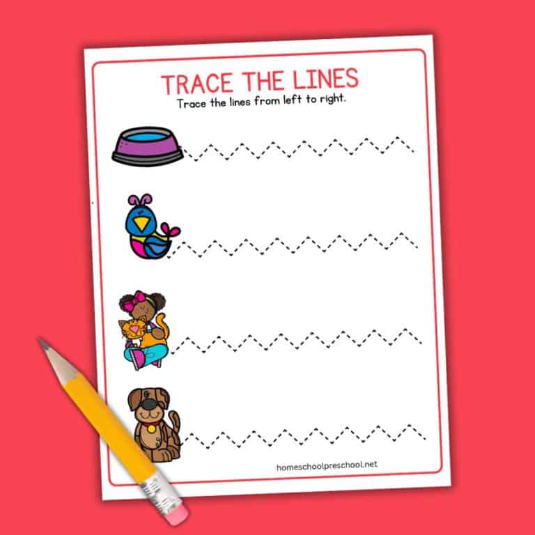 Boost Skills with Pet Line Tracing Worksheets for Kids