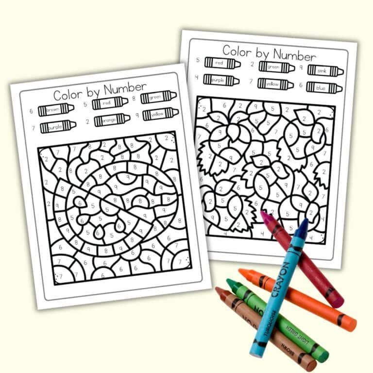 Fruit Color by Number Worksheets - Free & Fun