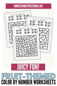 Fruit Color by Number Worksheets - Free & Fun