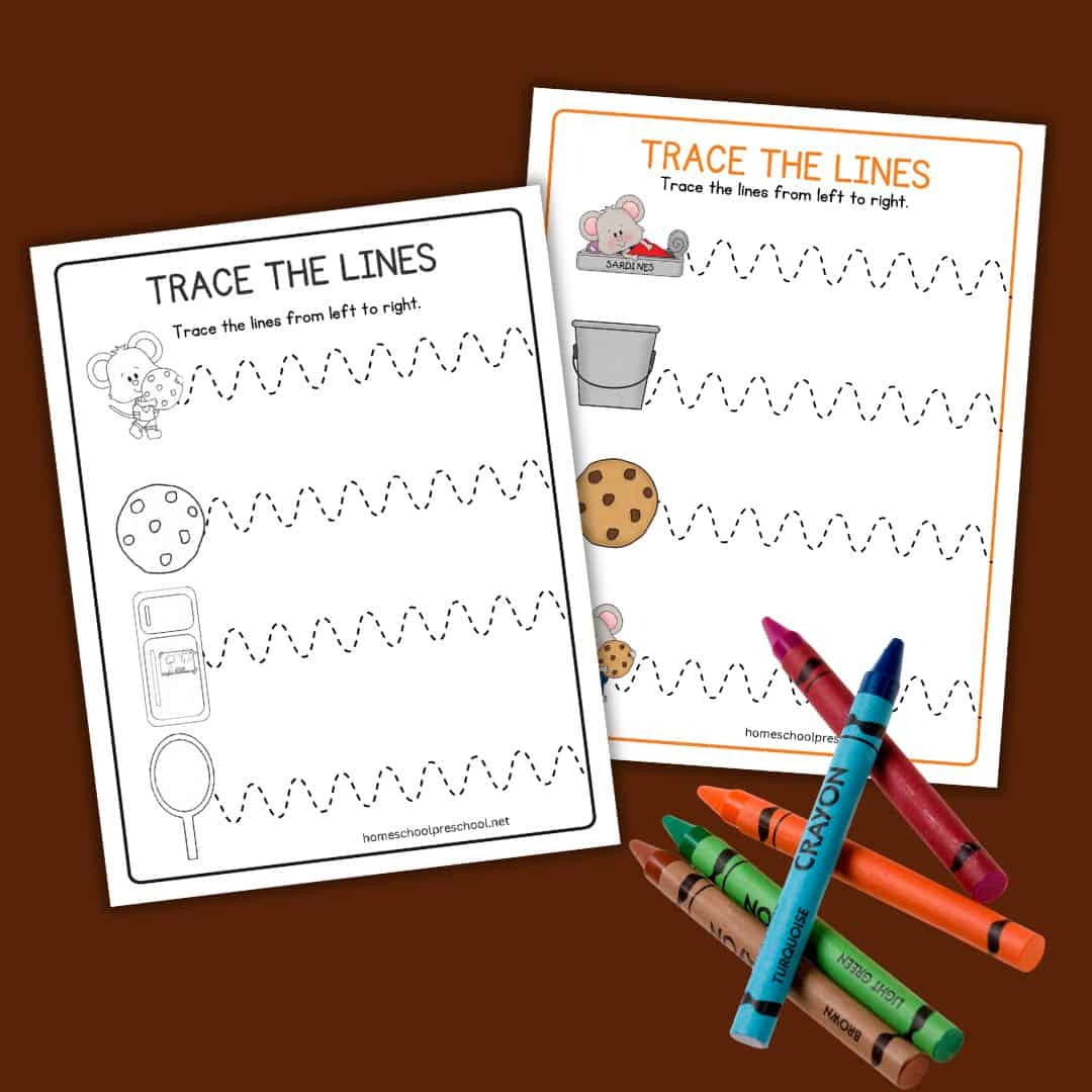 If You Give a Mouse a Cookie Line Tracing Worksheets