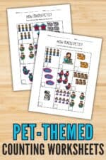 Pet Counting Worksheets - Improve Math Skills