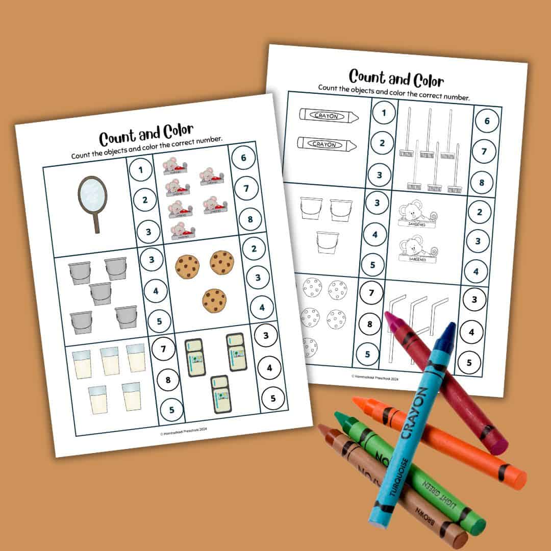 If You Give a Mouse a Cookie Counting Worksheets