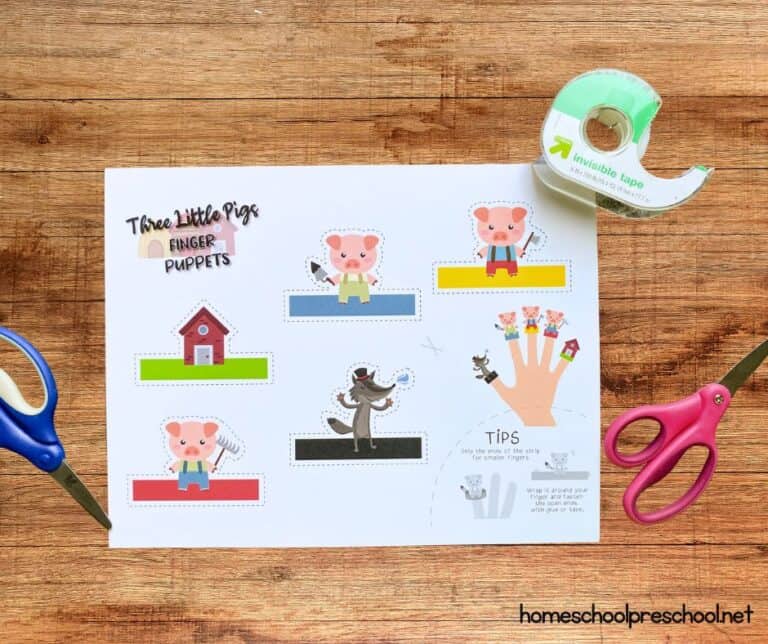 Fun Three Little Pigs Printable Puppets for Kids