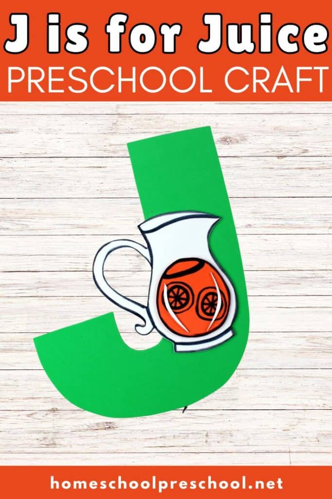J is for Juice Craft | Fun Letter J Activity