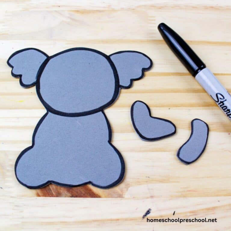 Easy K is for Koala Craft for Preschoolers