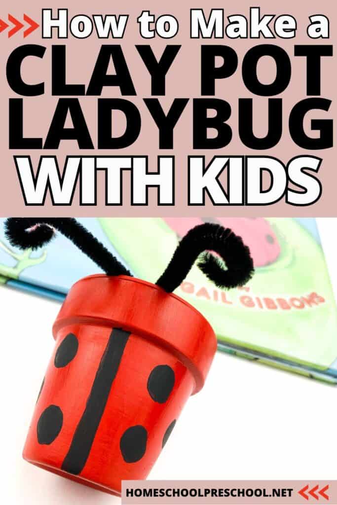 Easy Clay Pot Ladybug Craft for Preschoolers