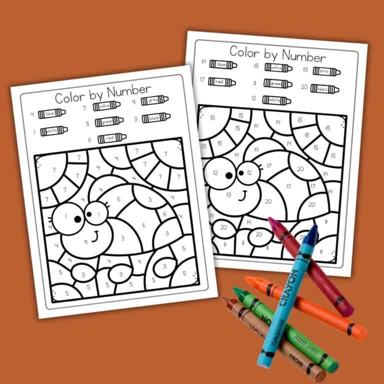 Color by Number Ladybug Worksheets - Free Printables