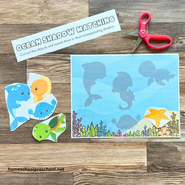 Free Ocean Animal Matching Game Printable!