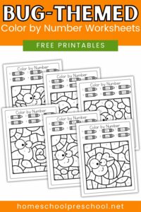 Fun Learning! Free Color By Number Bug Worksheets