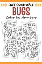 Fun Learning! Free Color By Number Bug Worksheets