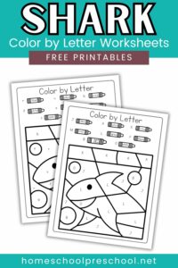 Free Shark Color By Letter Worksheets: Summer Learning Fun!