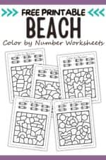 Download Fun Beach Color by Number Worksheets Now!
