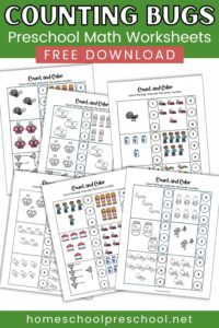 Free Counting Bugs Worksheets for Preschool Math Fun!