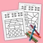 Fun Back to School Color by Letter Worksheets