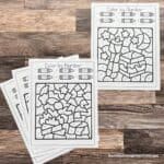 Fun Color By Number Camping Worksheets for Preschoolers