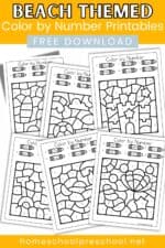 Download Fun Beach Color by Number Worksheets Now!