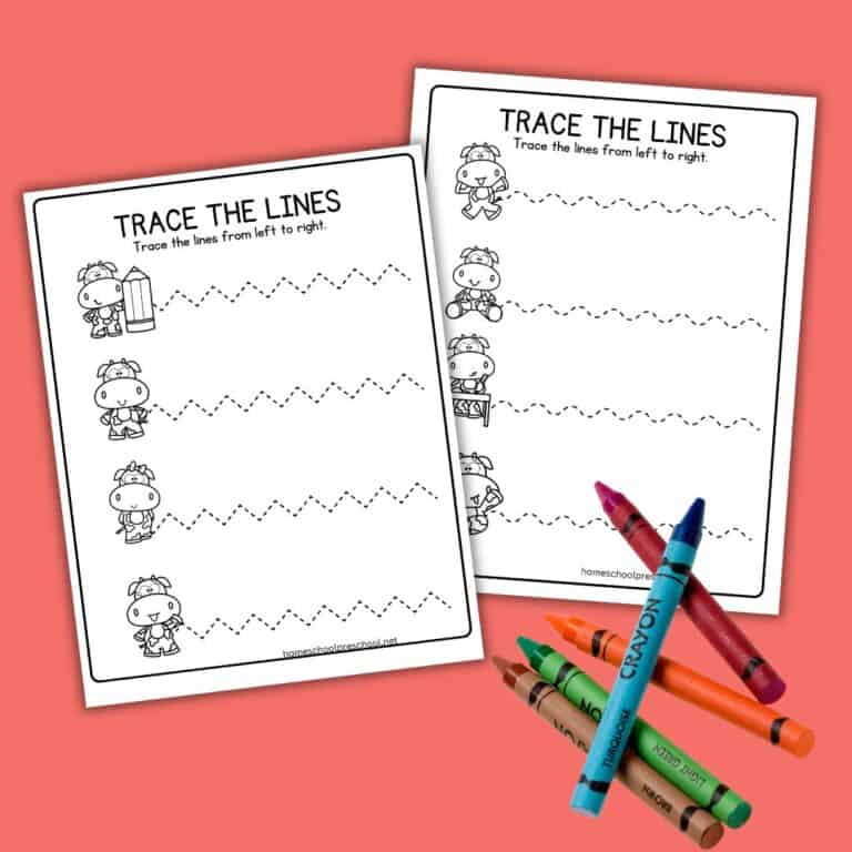 Free Cow Tracing Lines Worksheets for Pre-Writing Fun!