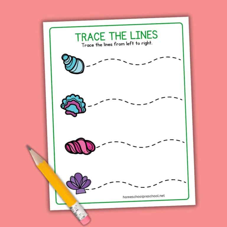 Free Beach Line Tracing Worksheets for Summer Learning!