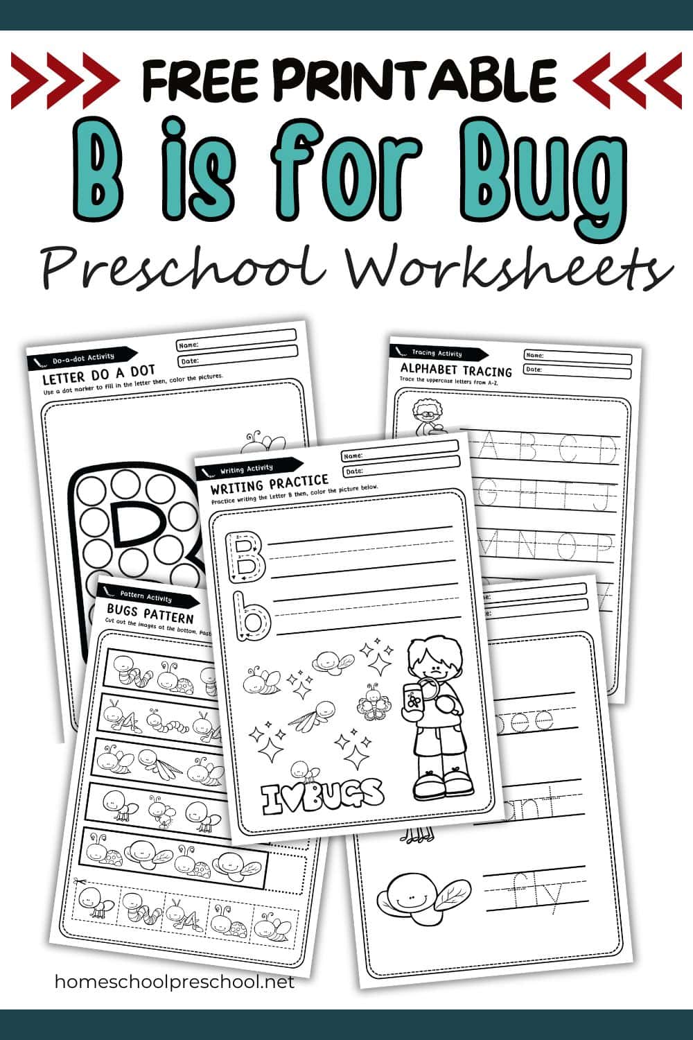 Fun Preschool Bug Worksheets | Free Printables