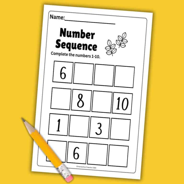 Fun Number Sequence Worksheets for Preschool Math